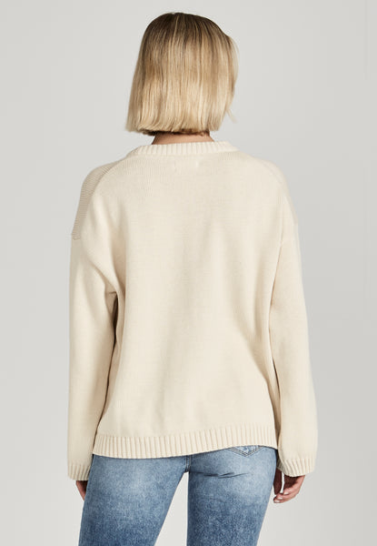 Organic Cotton Knit Sweater BECKY - Undyed | Damen | Givn